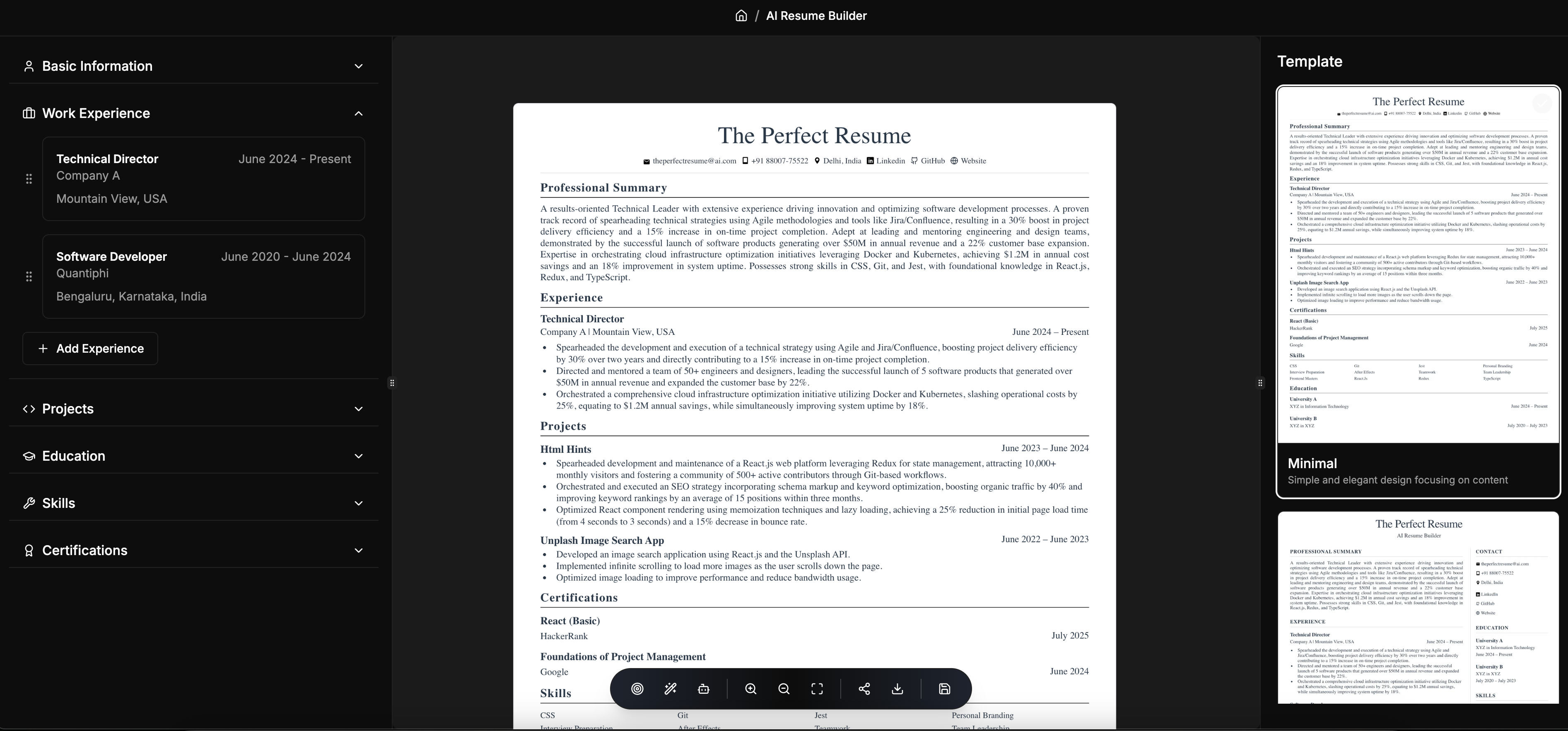 The Perfect Resume Builder - Perfect Resume, Perfect Opportunities