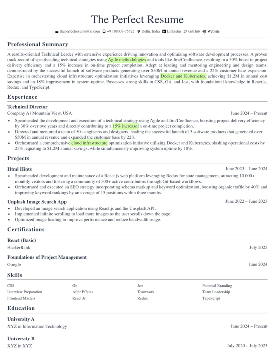 The Perfect Resume Builder - Perfect Resume, Perfect Opportunities